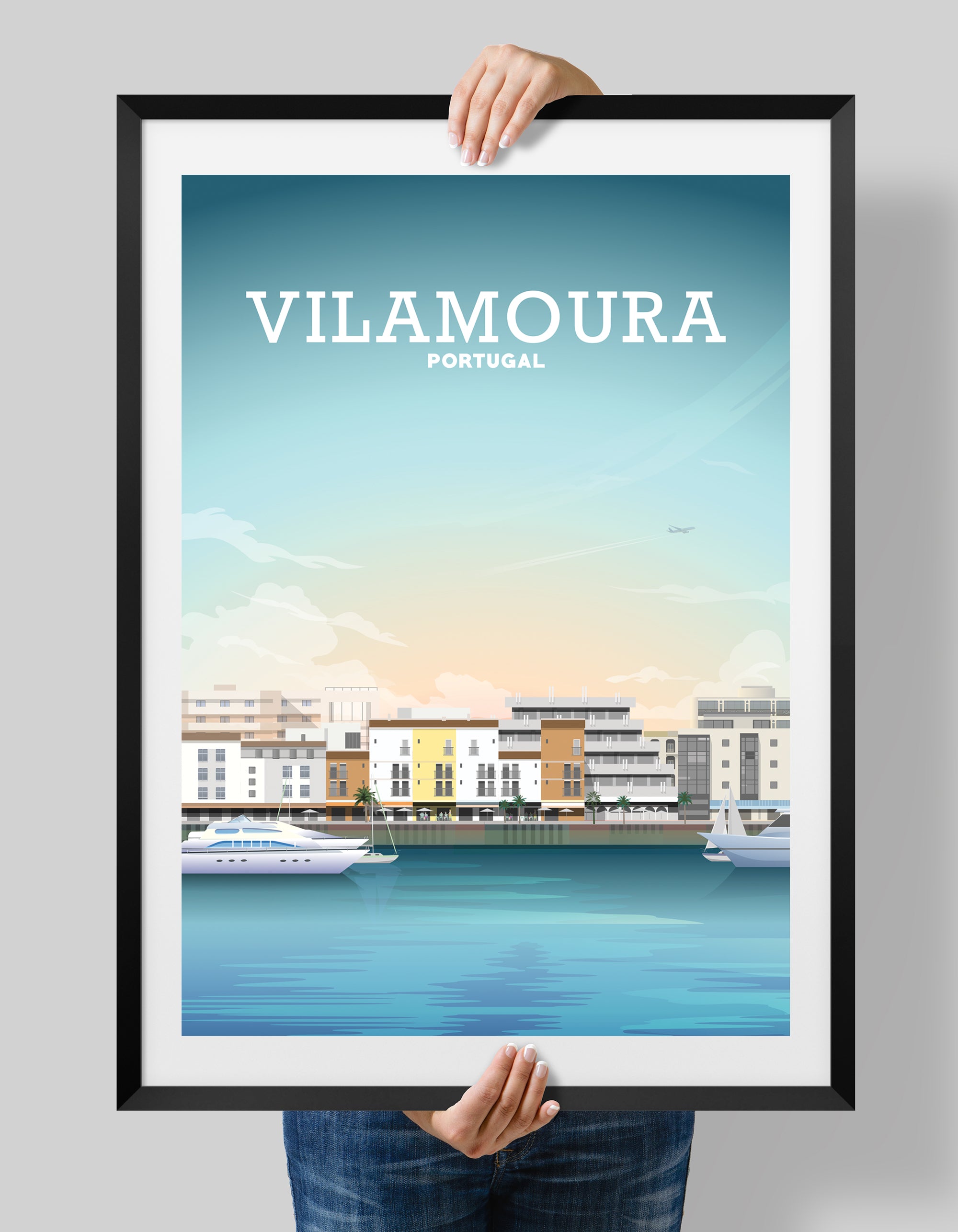 Vilamoura Poster, Vilamoura Print, Algarve Art – Hill View Prints